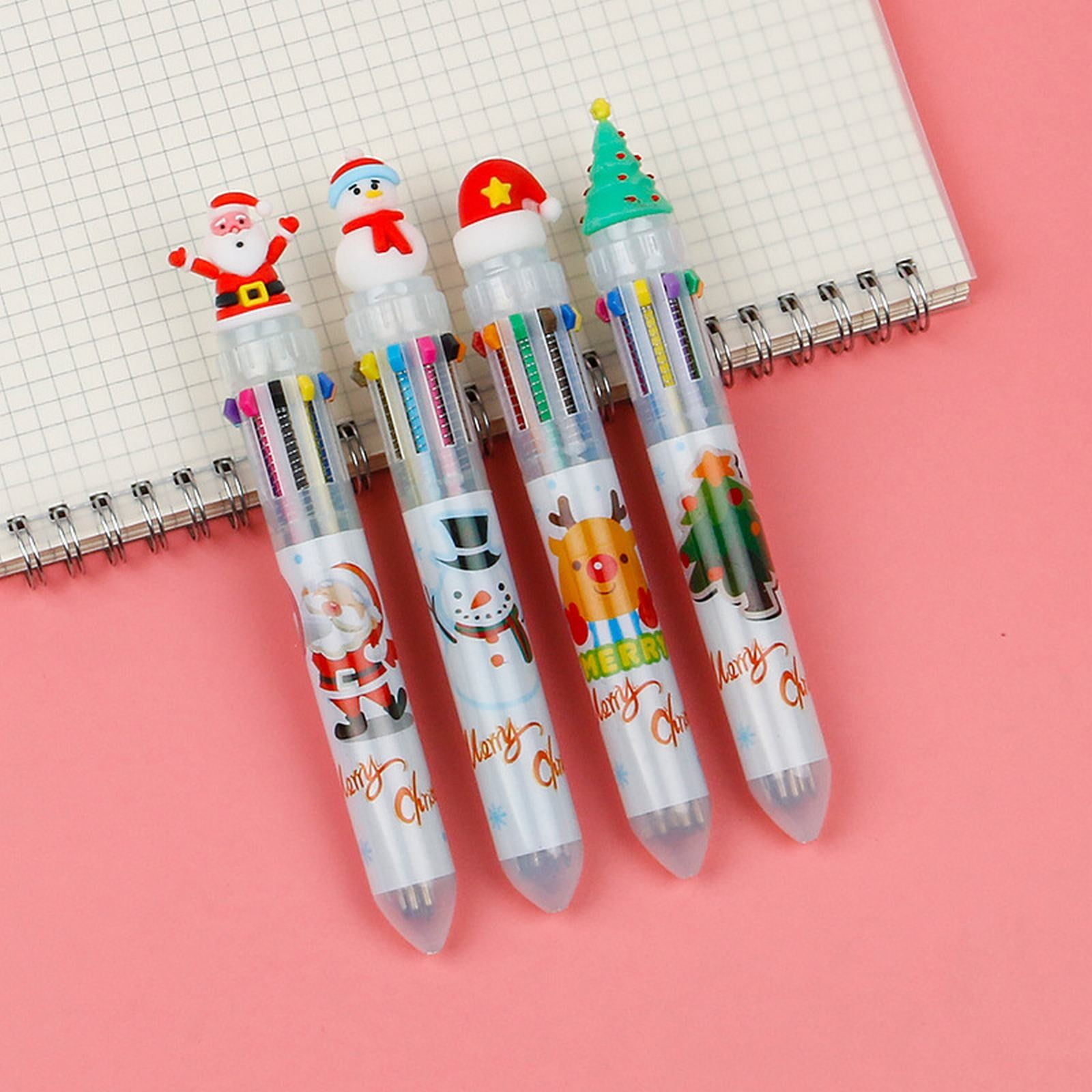 FURNIX 1Pc 6-In-1 Christmas Ballpoint Pen - Multicolor Retractable Pens ...