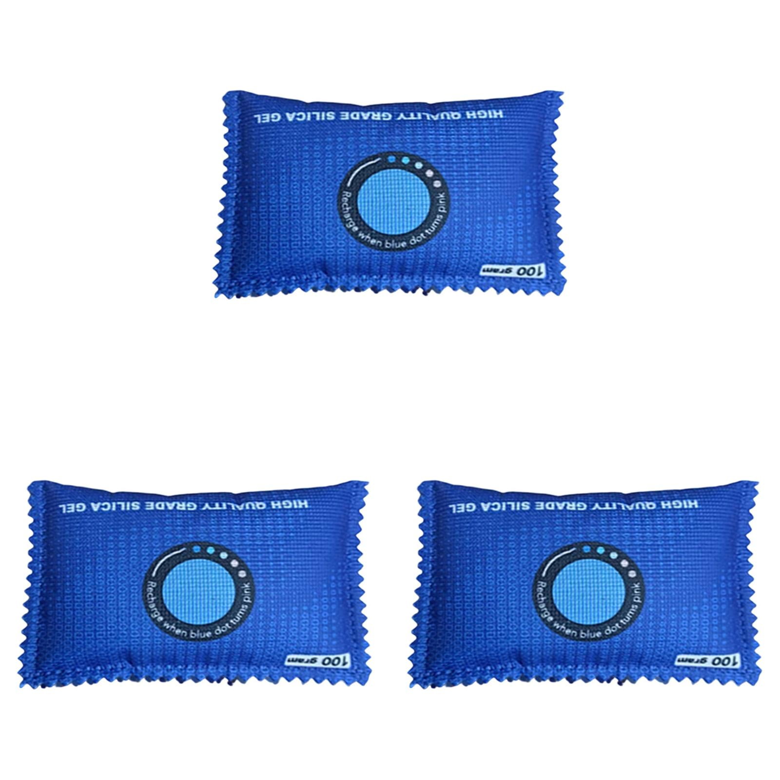 FURNIX 3-Pack Color-Indicating Desiccant Packs,Silica Gel Dehumidifier ...