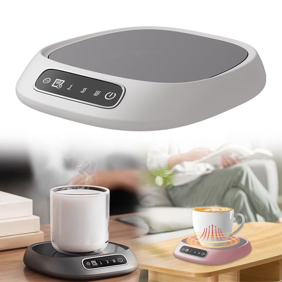 FURNIX Milk Tea Water Cocoa Warmer,White Desktop Coffee Mug Heater ...