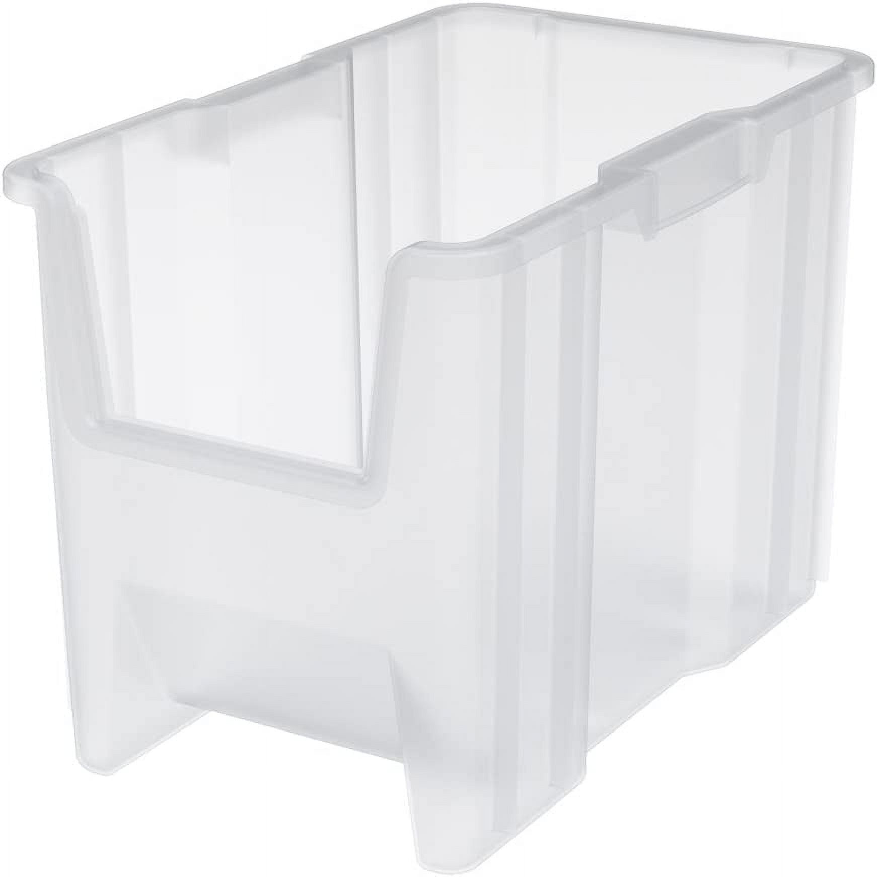 FURNO 13014 Stak-N-Store Heavy Duty Stackable Open Front Plastic ...
