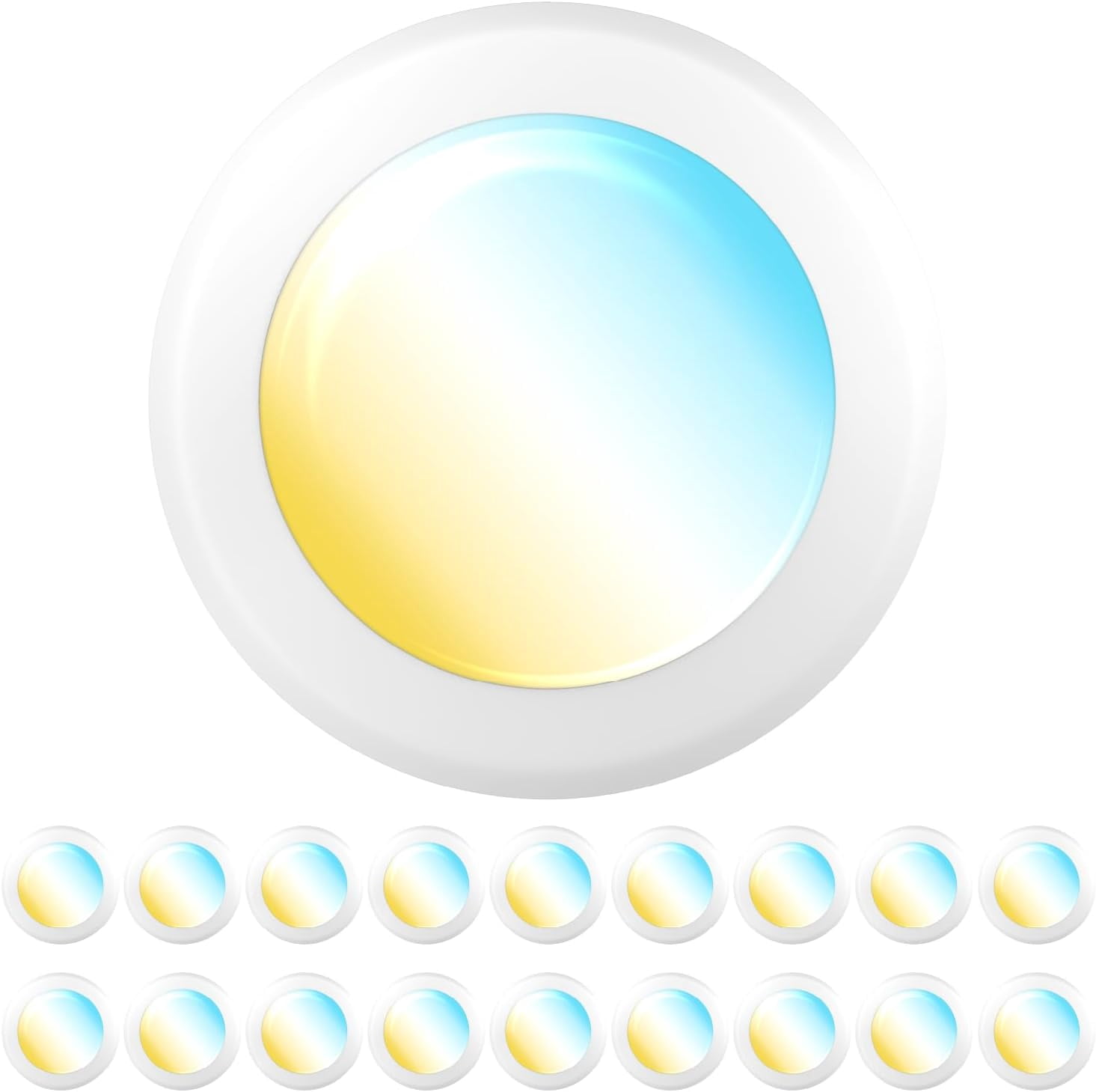 FURNO 18 Pack LED Disc Lights Ceiling 6 Inch, Flush Mount Disk Light ...