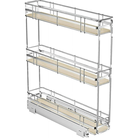 FURNO 3-Tier Pull Out Cabinet Organizer Spice Rack for Narrow Cabinet 6 ...