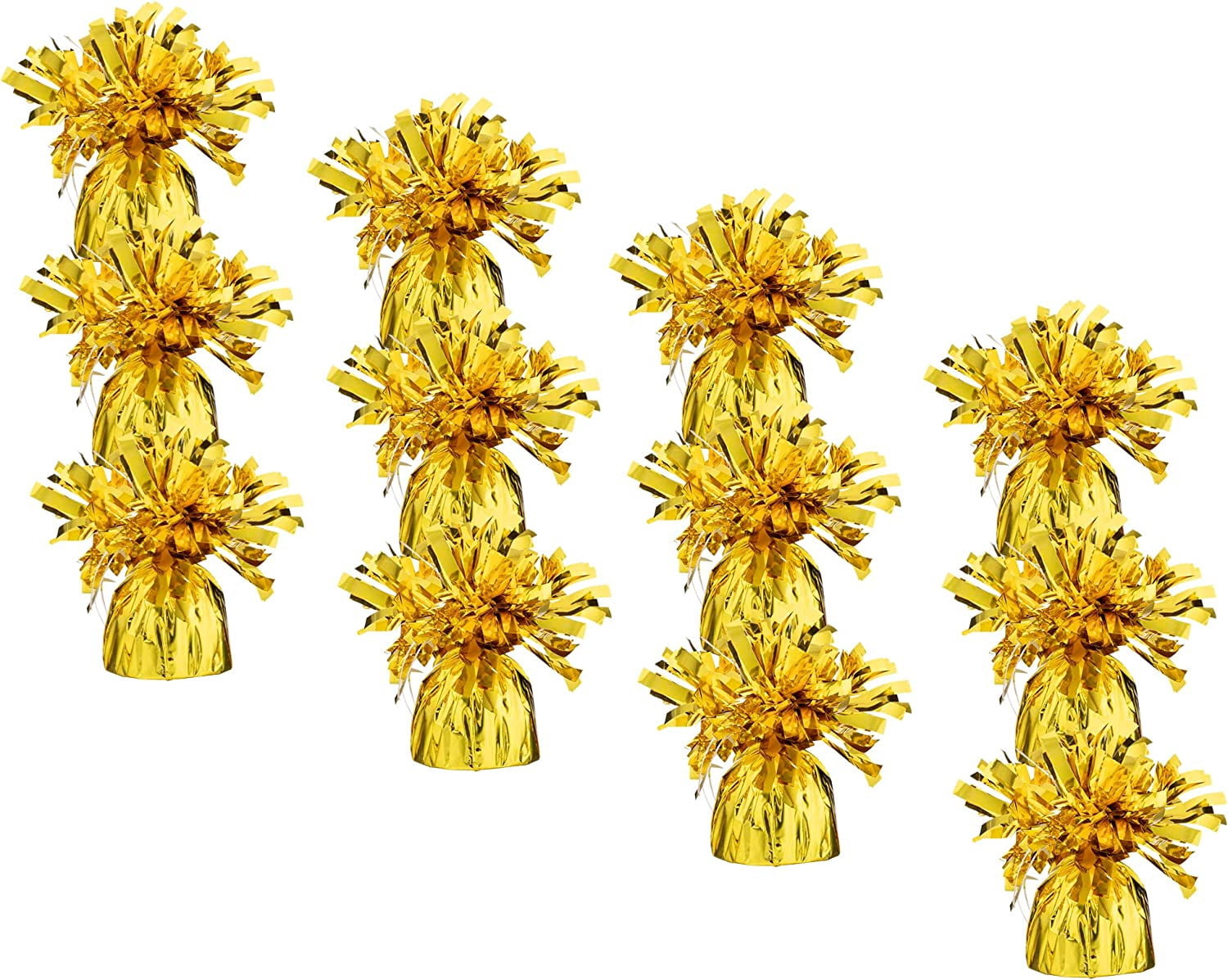 FURNO Gold Balloon Weights Bulk Pack of 72 Heavy Metallic Foil Balloon ...