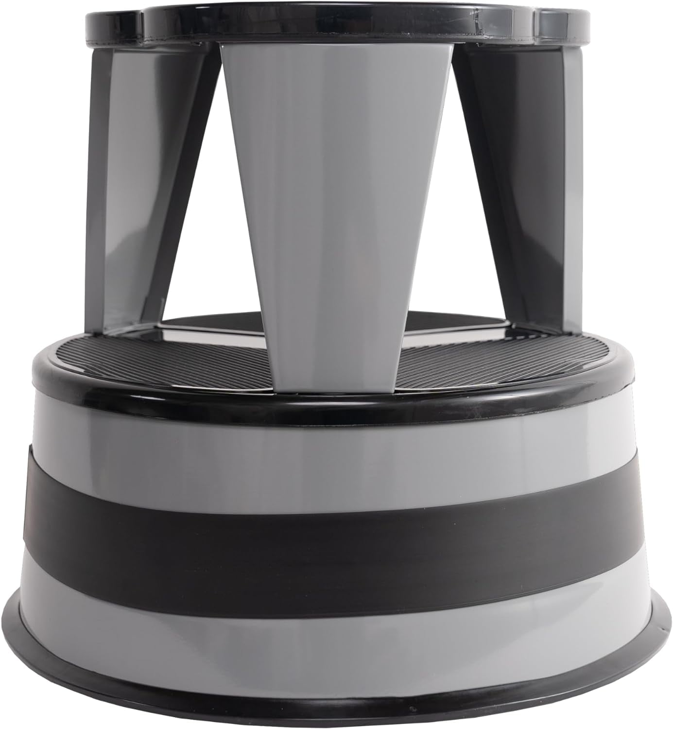 FURNO Kik Step Steel Step Stool - Two Step Stool, Holds 350 lbs (Gray ...