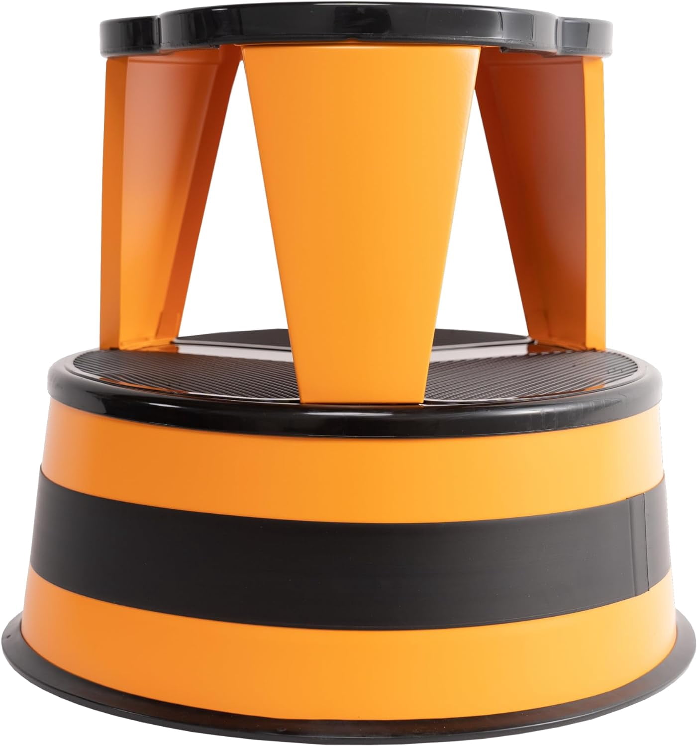 FURNO Kik Step Steel Step Stool - Two Step Stool, Holds 350 lbs (Orange ...