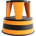 FURNO Kik Step Steel Step Stool - Two Step Stool, Holds 350 lbs (Orange ...