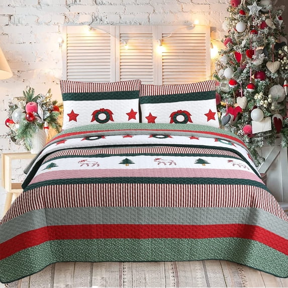 FURNO Rustic Christmas True Patchwork Trees Stars Moose Wreaths ...