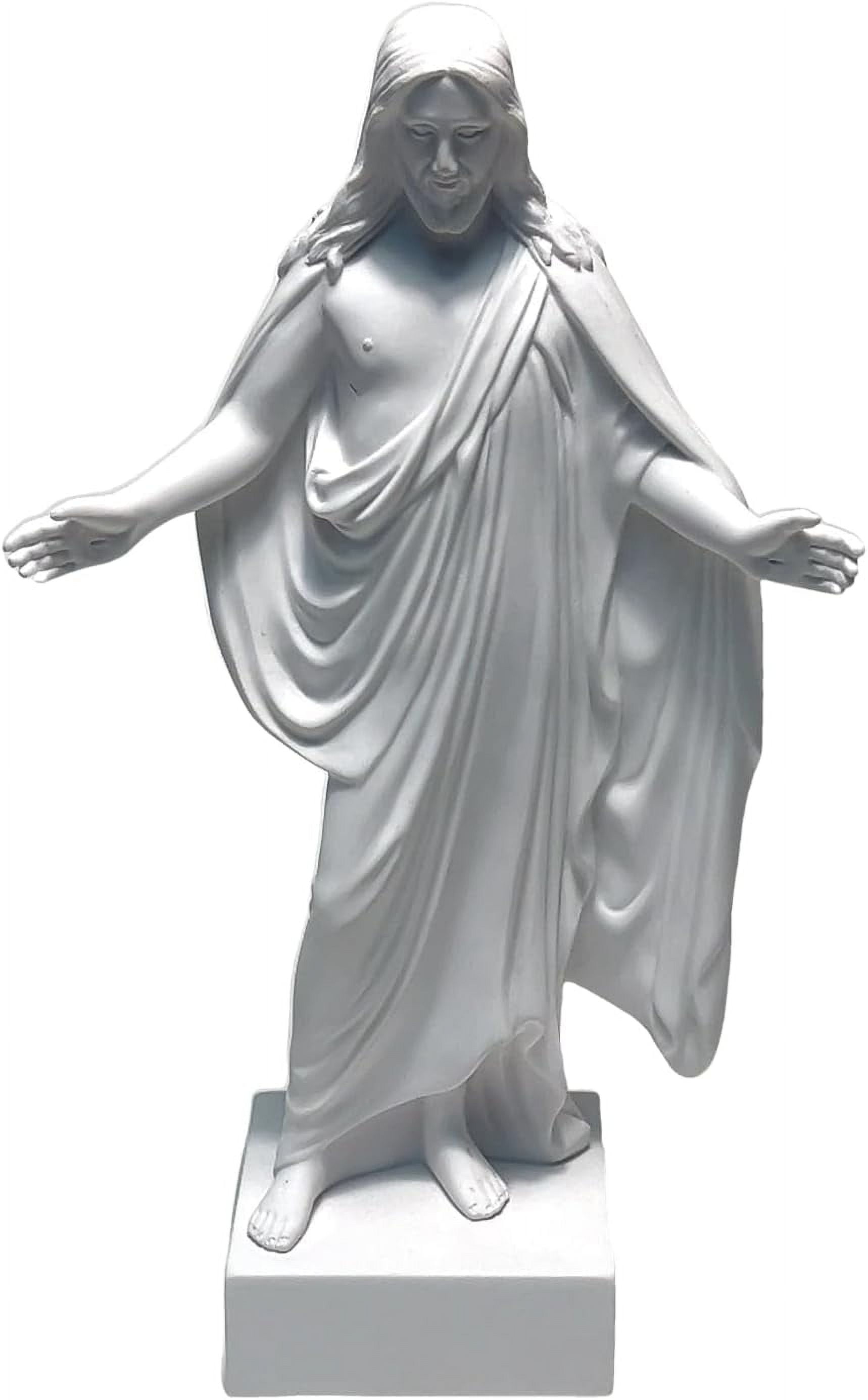 FURNO S12a Christus Statue White Cultured Marble Hand Made Mormon LDS ...