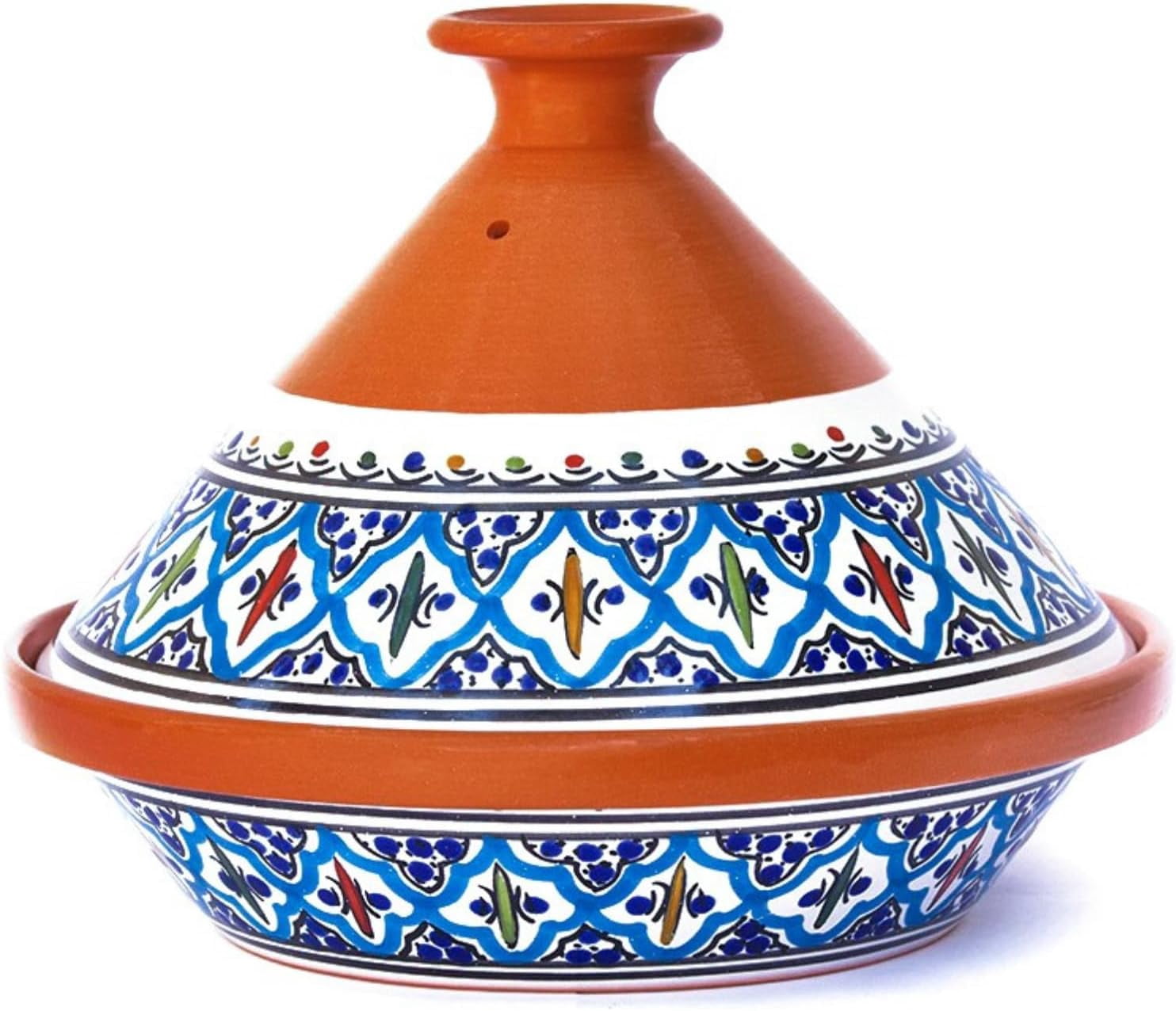 FURNO Tagine Pot for Cooking and Flavor Enrichment - Medium Clay Pot 10 ...