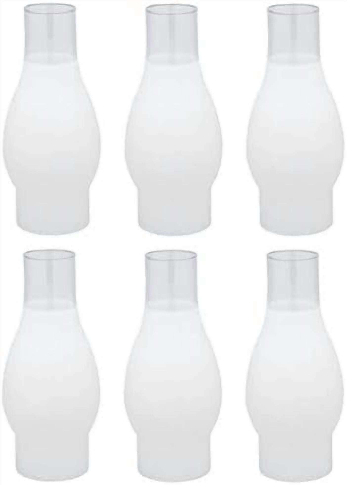 FURNO Victorian Glass Hurricane Chimney Lamp Globe Replacement - 6 Pack ...
