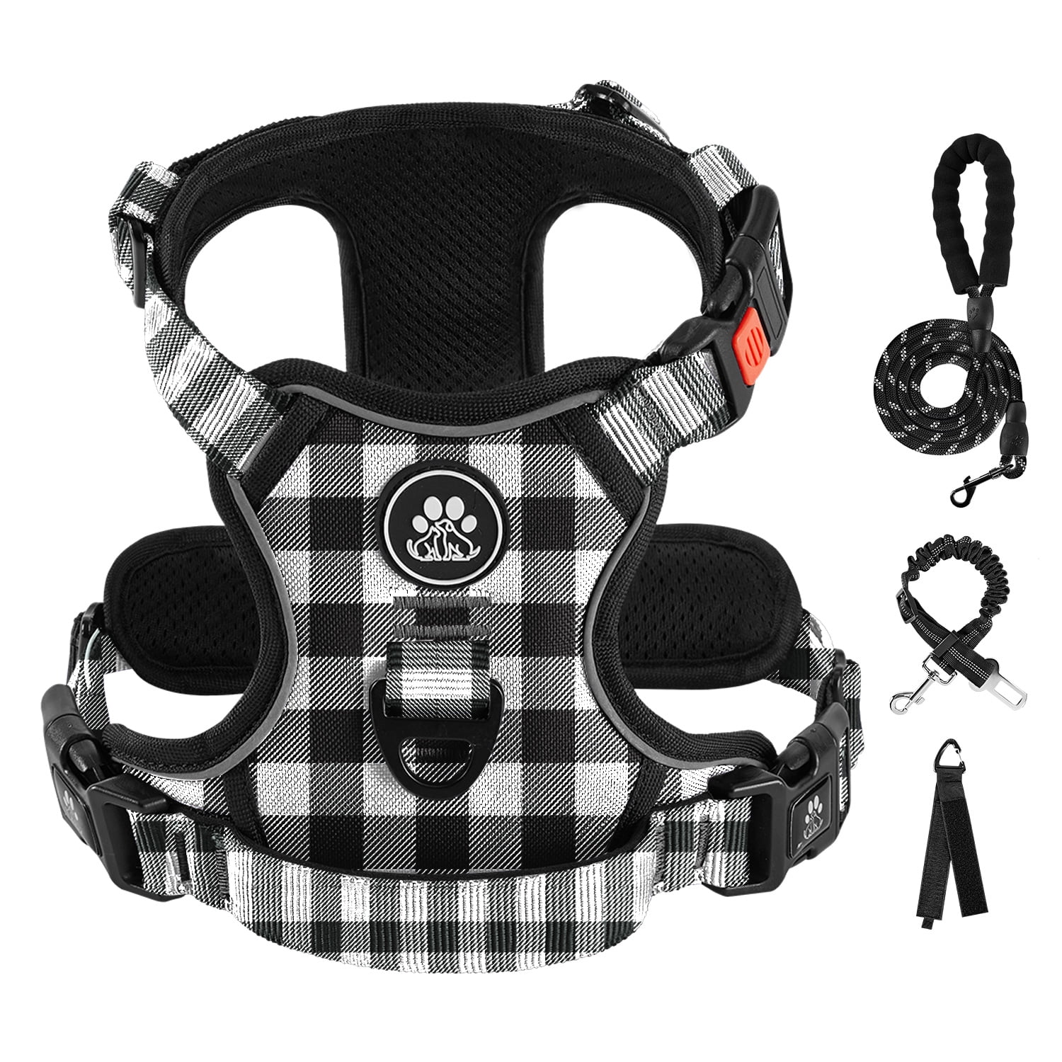 FURRYFECTION Extra Large Dog Harness and Leash Set,Reflective No Pull ...