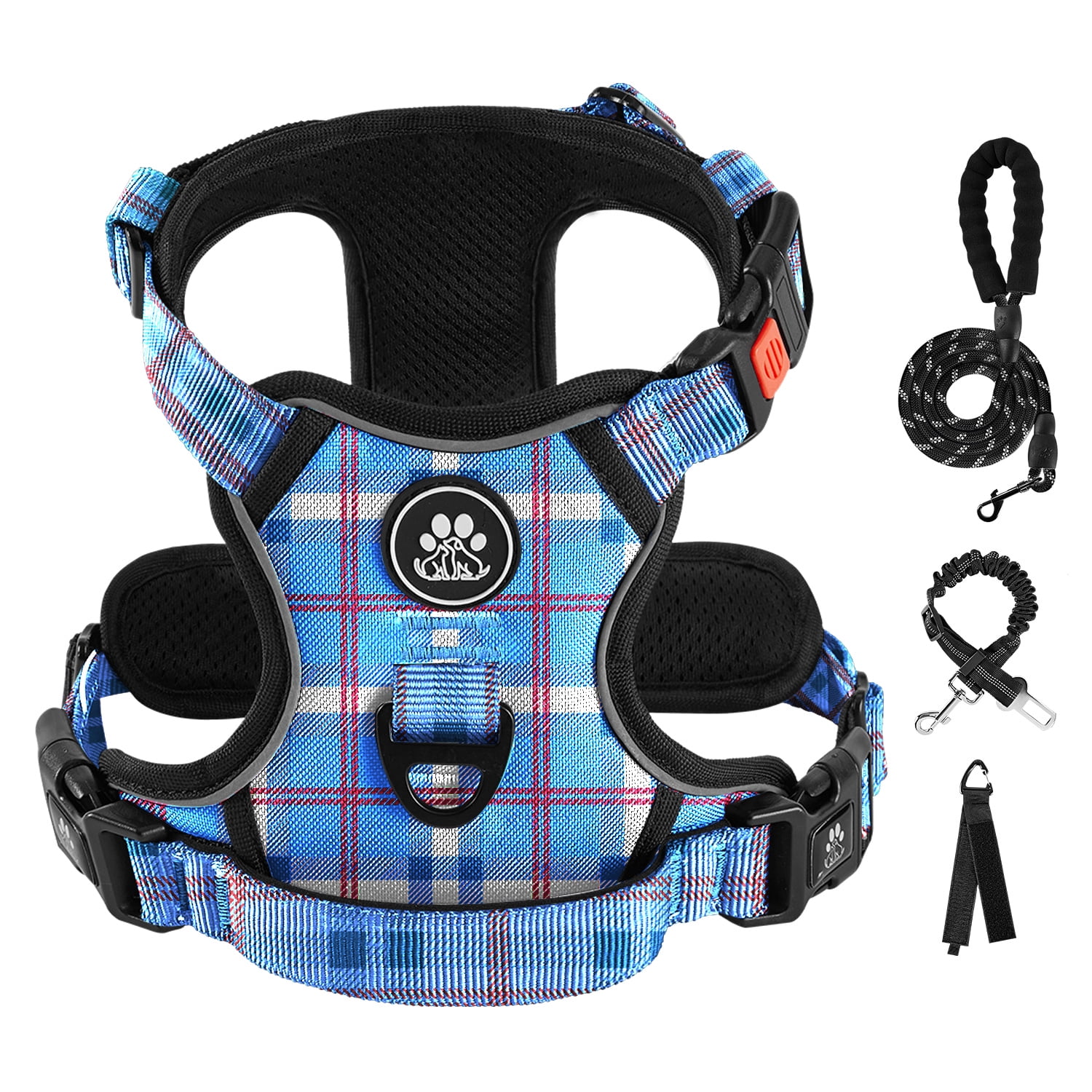 FURRYFECTION Extra Large Dog Harness and Leash Set,Reflective No Pull ...
