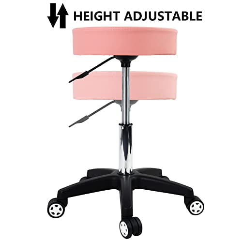 FURWOO Rolling Stool with Wheels Adjustable Task Chair Swivel Salon ...