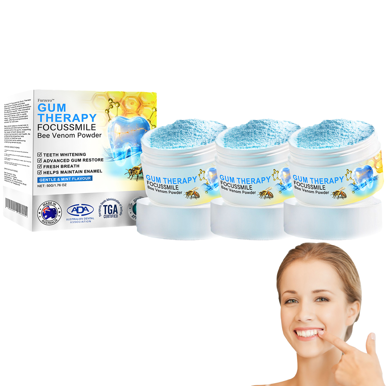 FURZERO Bee Liquid Oral Powder | Professional Oral Care | Natural Tooth ...