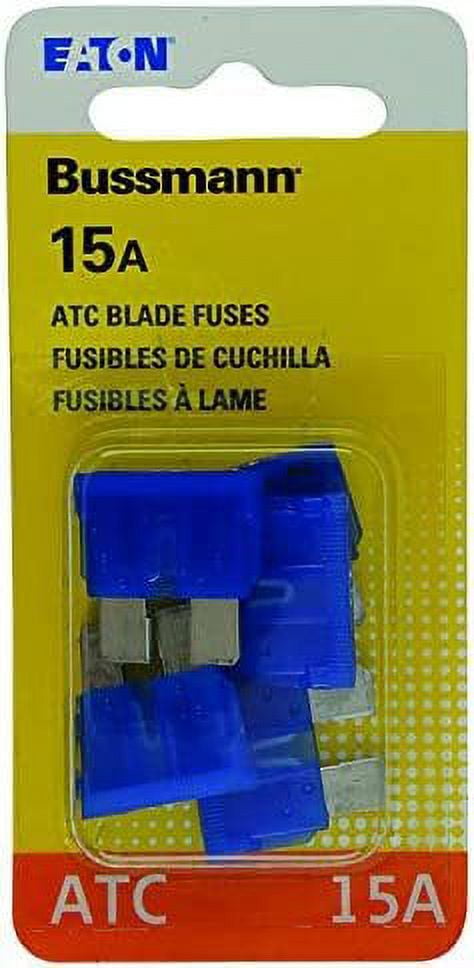 Bussmann Automotive Blade Fuse ATC 15 Amp - 32 VDC - 5 Pack - Walmart.com