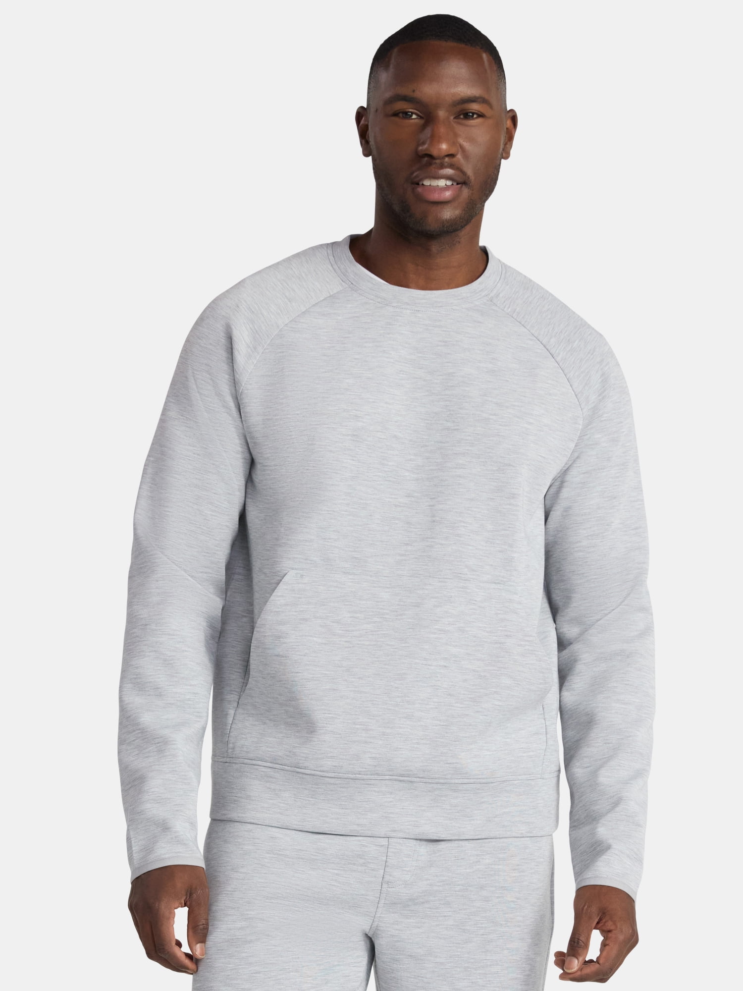 Athletic Works Men's and Big Men's Fusion Double Knit Crewneck ...