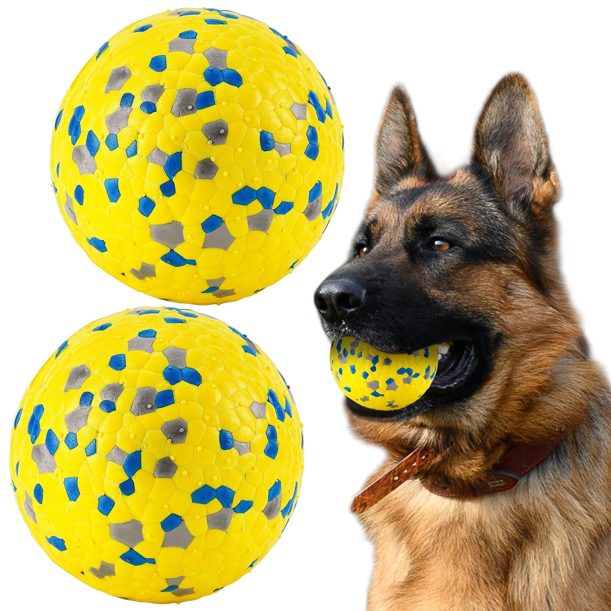 FUSOTO Dog Balls for Large Medium Small Dogs, Bouncy Tennis Ball for ...