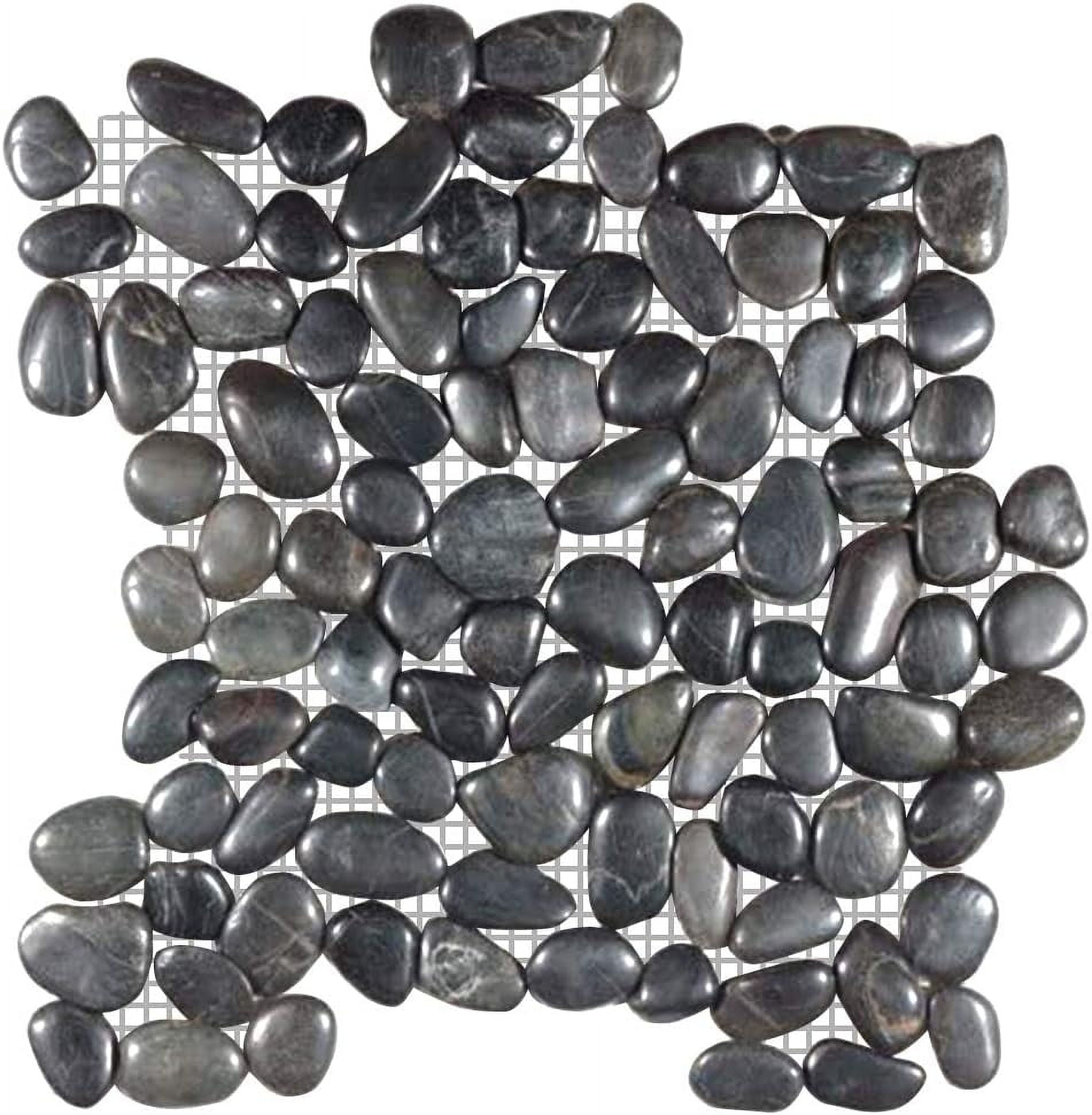 FUSTONE Decorative Tiles Interlocking Pebble Tiles Natrual River Rock ...