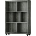 FUSUNBAO 7-Cube Style Bookshelf with Wheels Frame Industrial Style Book ...