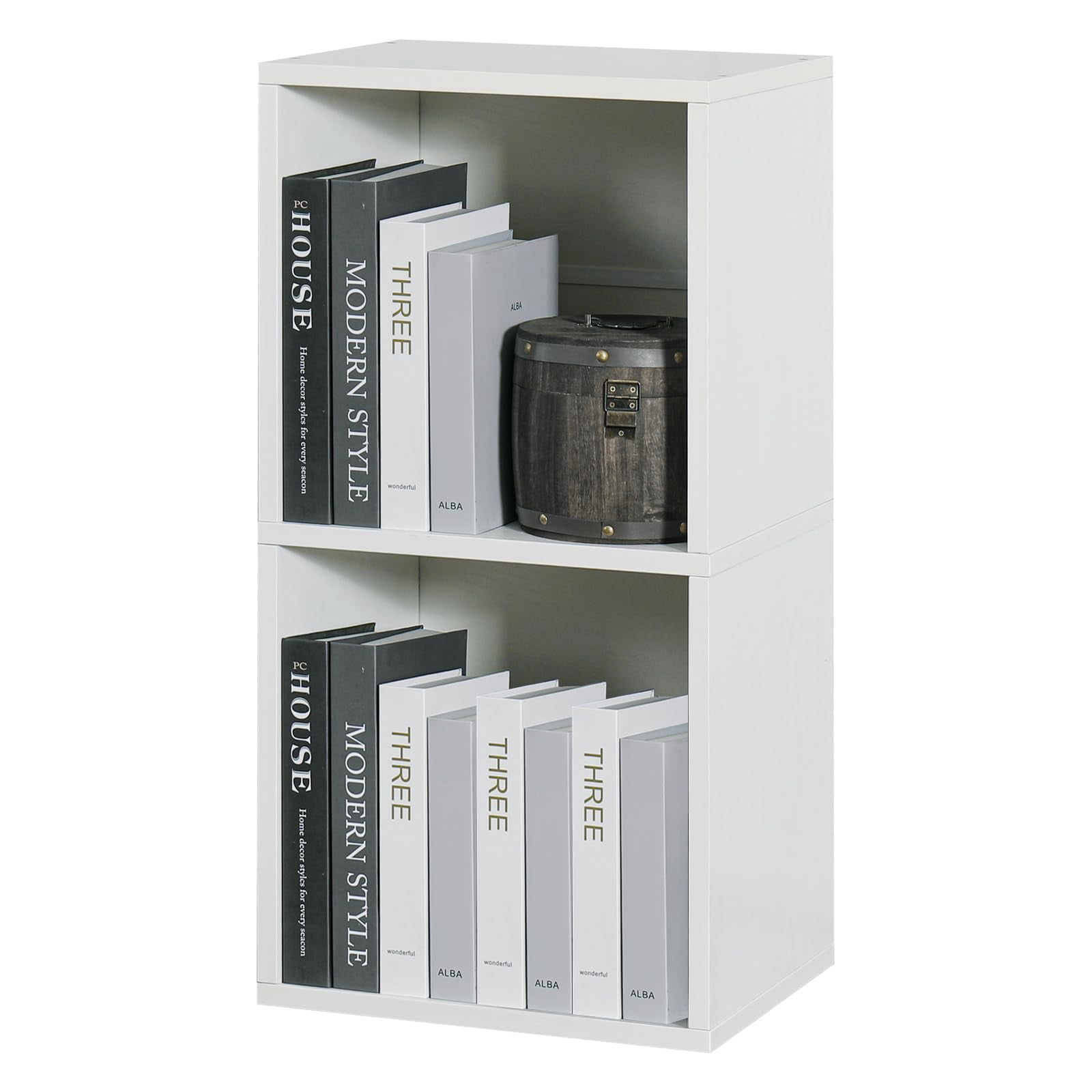 FUSUNBAO Magic DIY Stackable Storage Cubes, Small Room Organizer Wooden ...