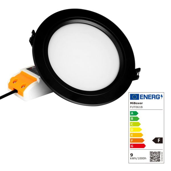 FUT061-B - 9W RGB+CCT LED Downlight (2.4GHz) Black - Walmart.com