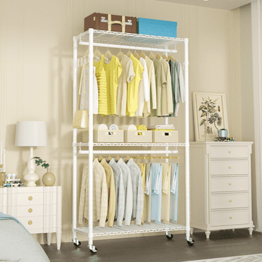 Home Depot Triangular Rolling Clothes Rack, 2-Tier Portable Coat Hanger ...