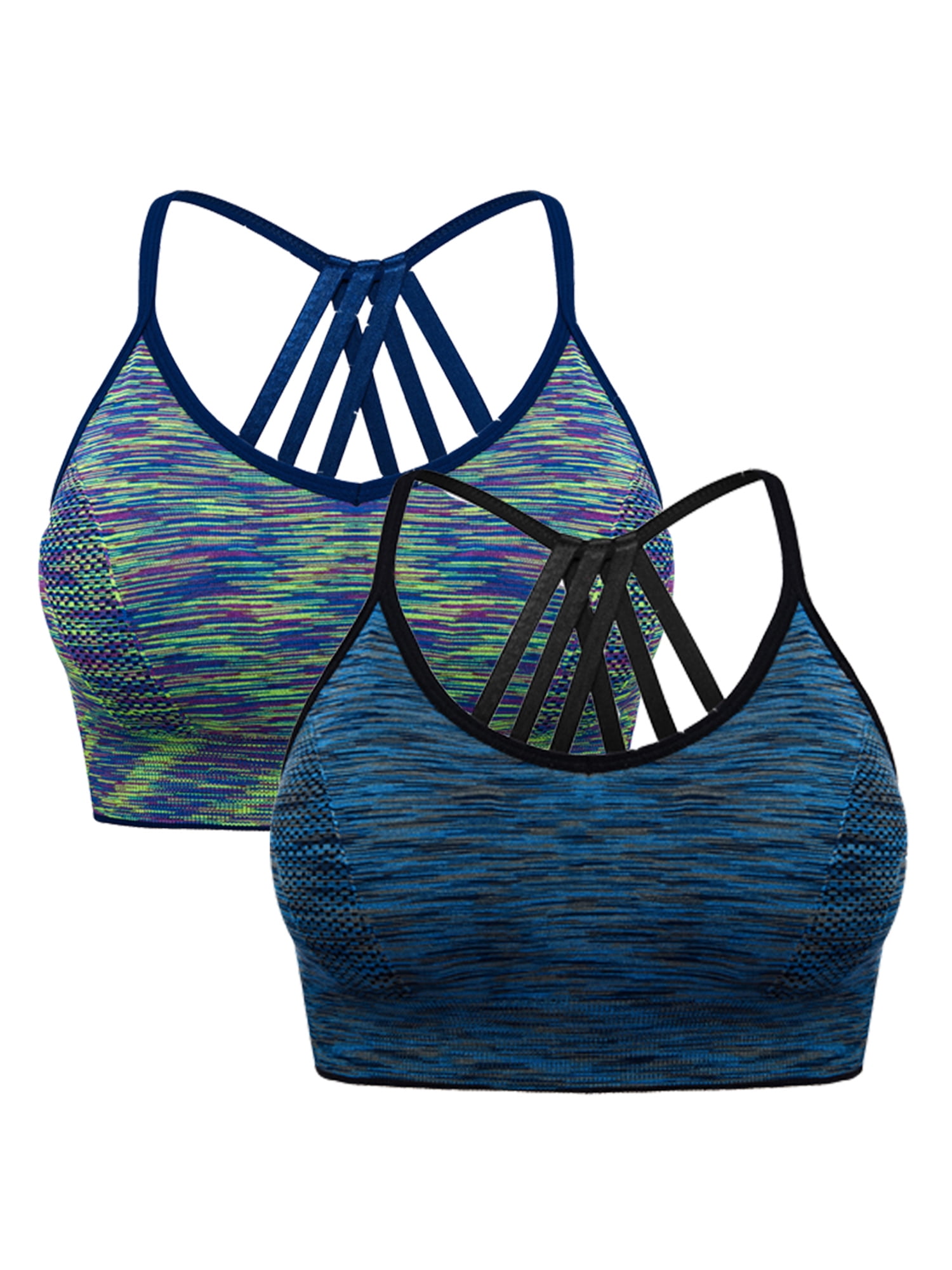 FUTATA 1-3 Pack Sports Bras For Women Longline Padded Bras Criss-Cross ...