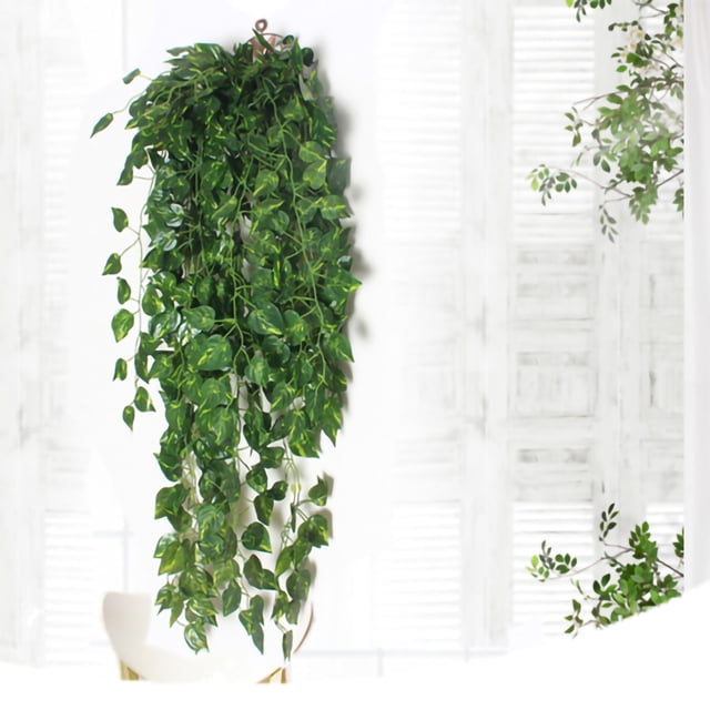 FUTATA 2 Pack Faux Ivy Wreath Fake Plants, Fake Leaves Ivy Leaf Wreath ...