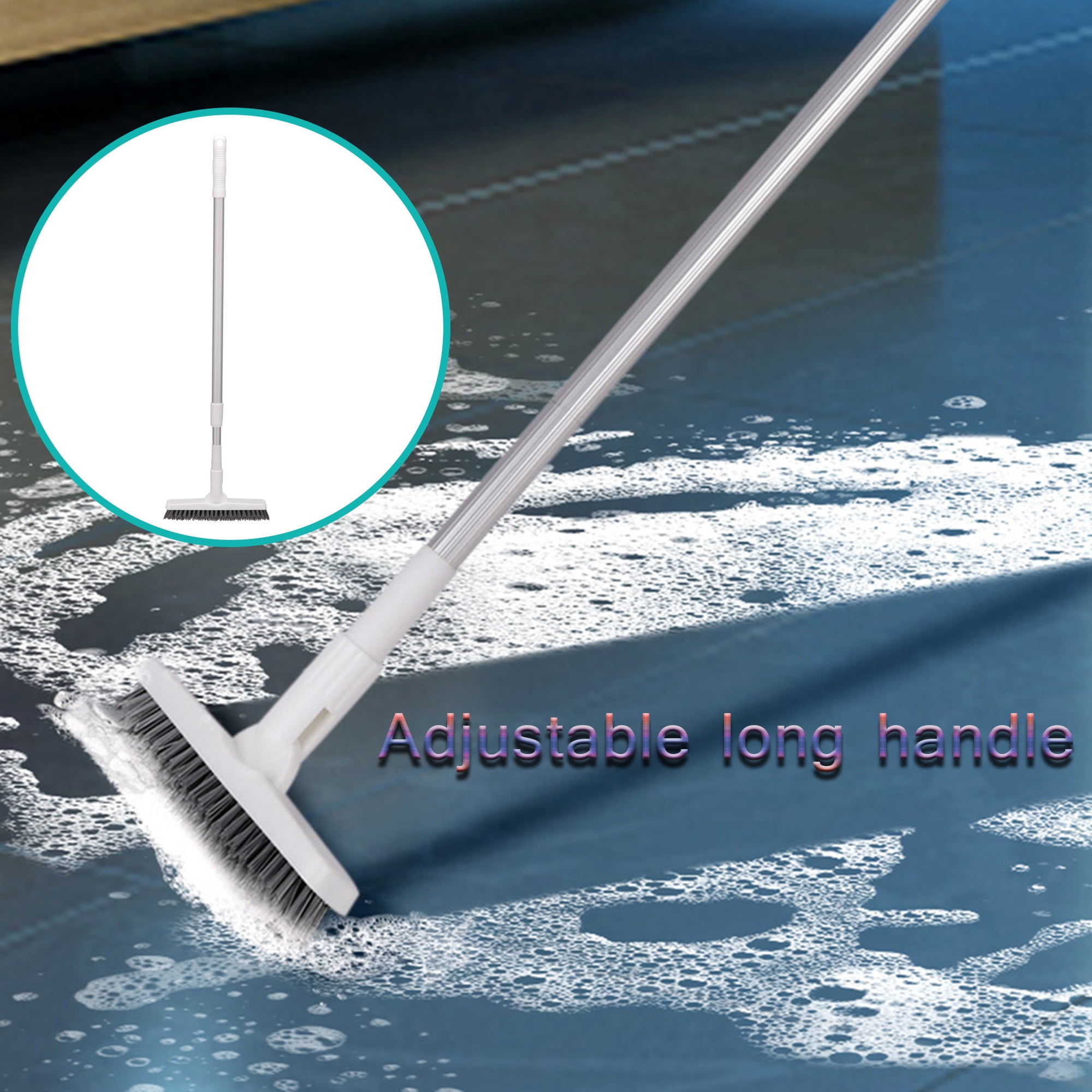 FUTATA Floor Scrub Brush Long Handle Shower Scrubber Brush Adjustable ...