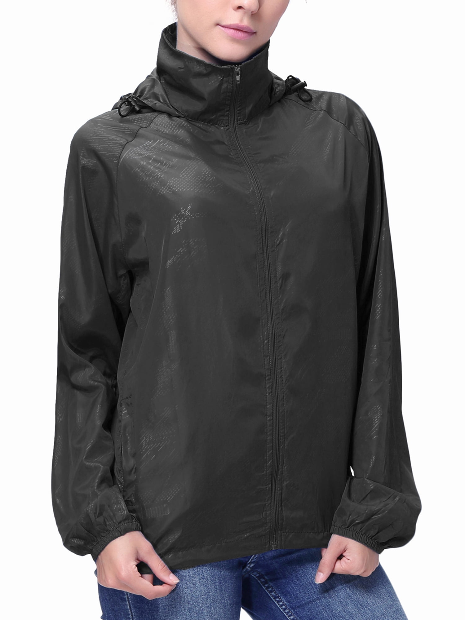 FUTATA Lightweight Women Windbreaker Jacket Packable Waterproof ...
