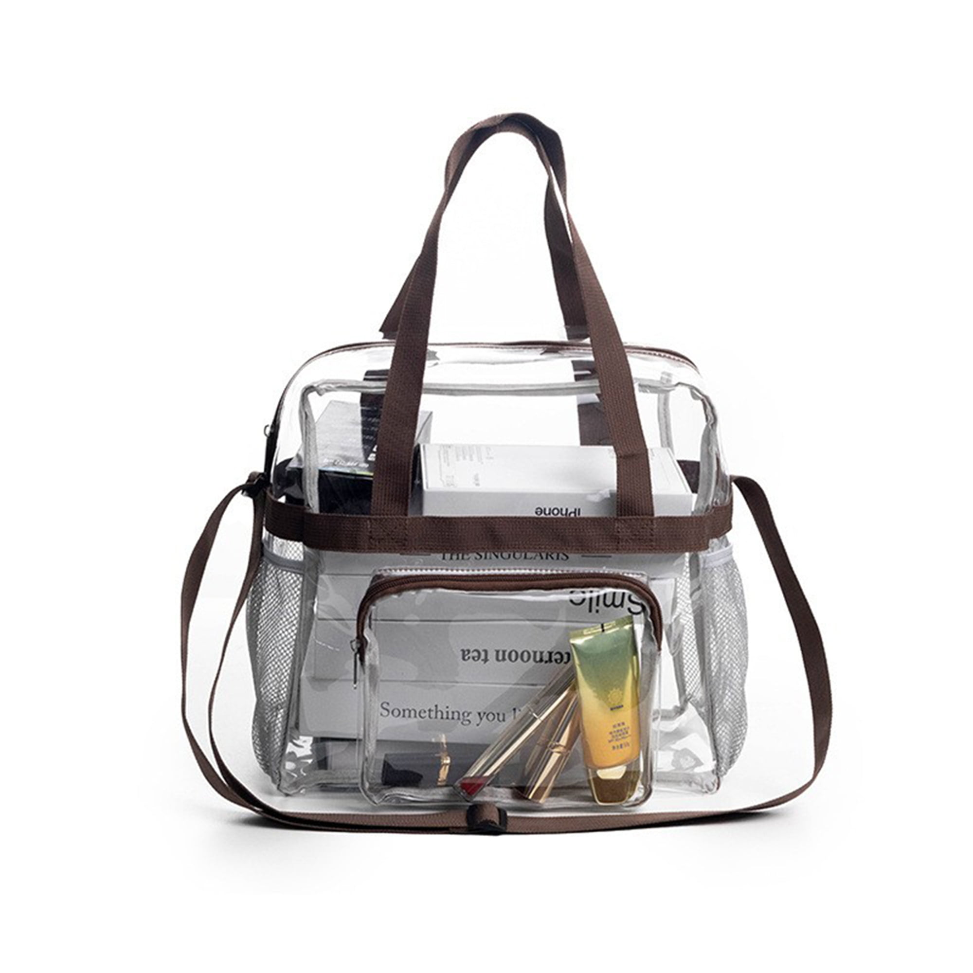FUTINGZHI Clear Heavy Duty Clear Transparent Backpack See Through Book ...