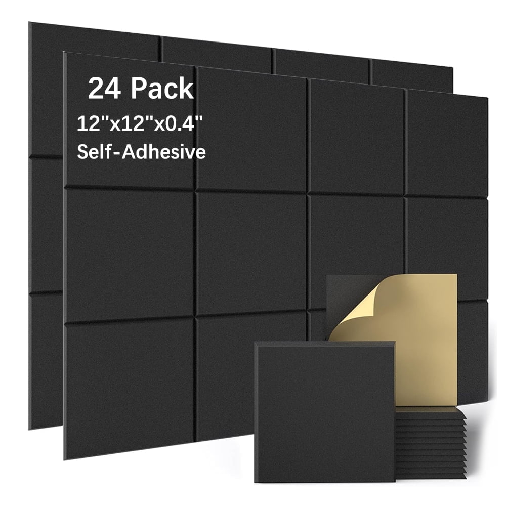 FUTURE PANELS 24 Pack 12" x 12" Self-Adhesive Acoustic Dampers - Sound ...