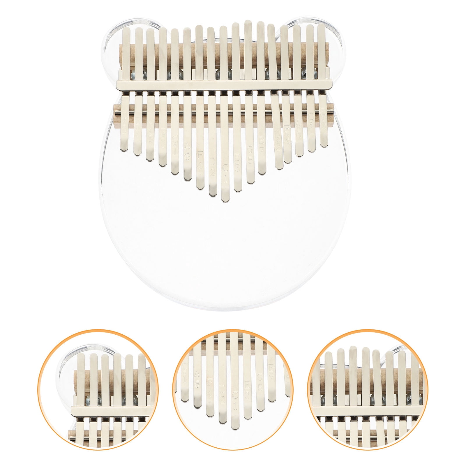 FUTUREORYY 1 Set Transparent Thumb Piano Kalimba for Travel ...