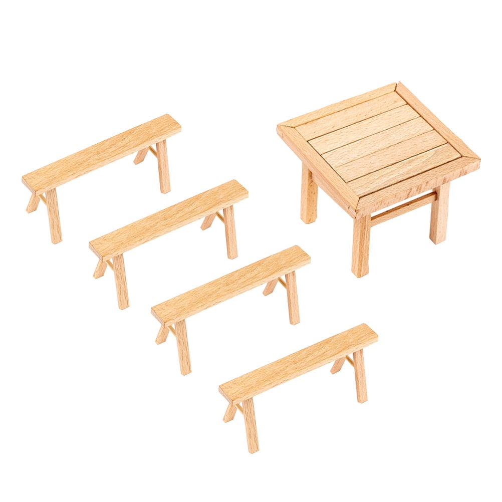 FUTUREORYY 1 Set Wood Model Assembly Toy Table and Chairs Model For ...