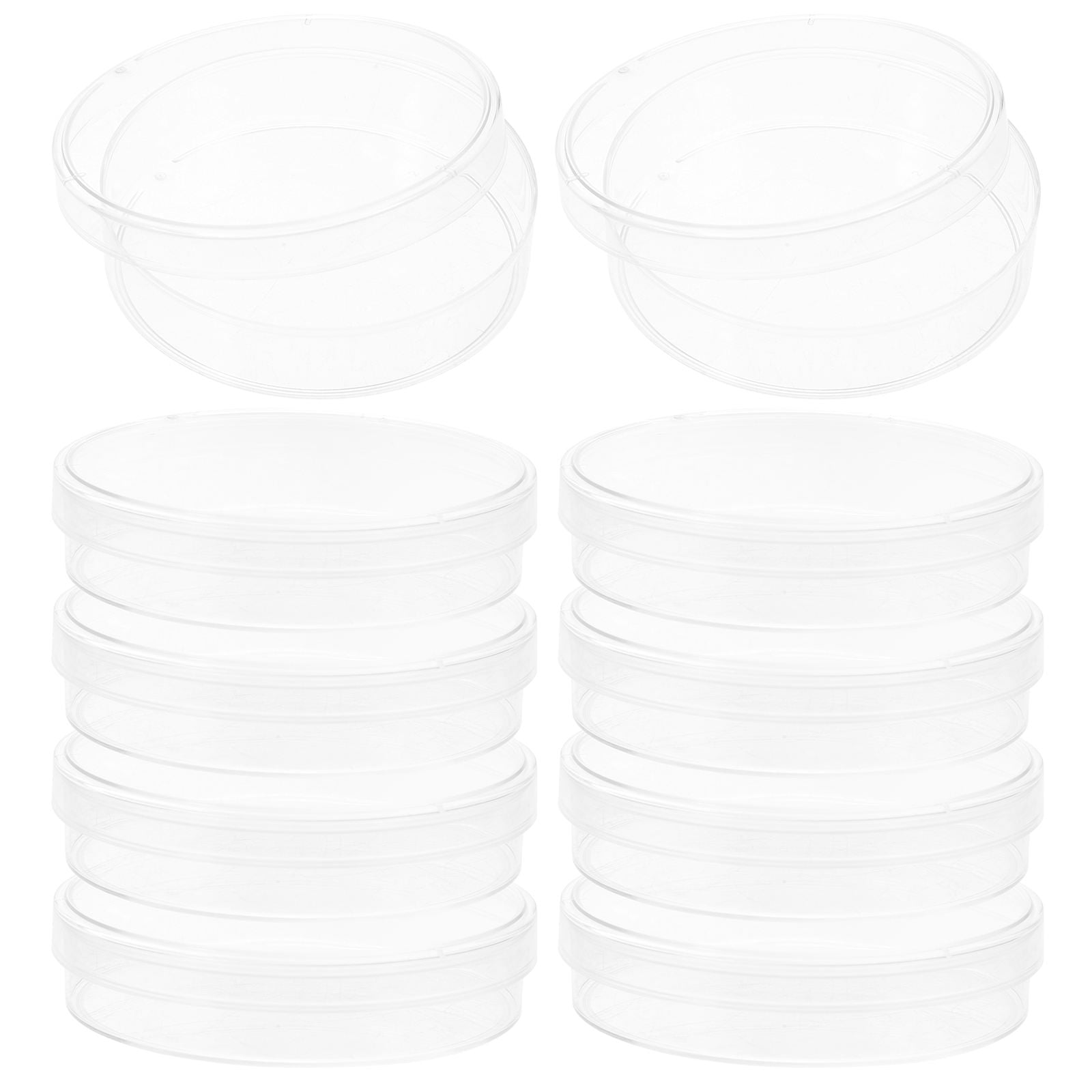 FUTUREORYY 10Pcs Clear Petri Dish for Laboratory Use Agar Culture ...