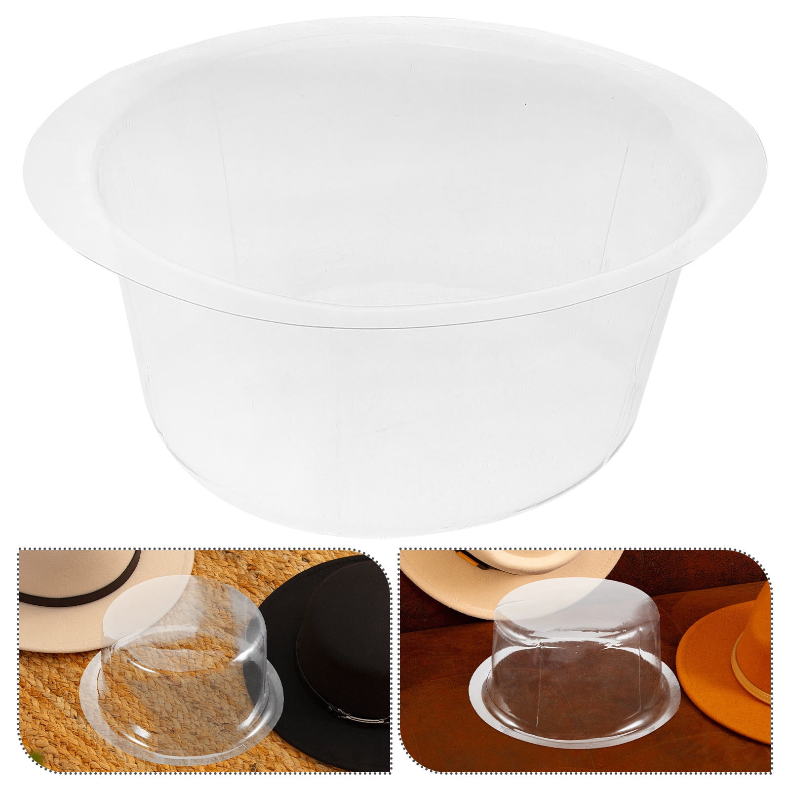FUTUREORYY 10Pcs Hat Shaper Insert for Hats Round Top Transparent PVC ...