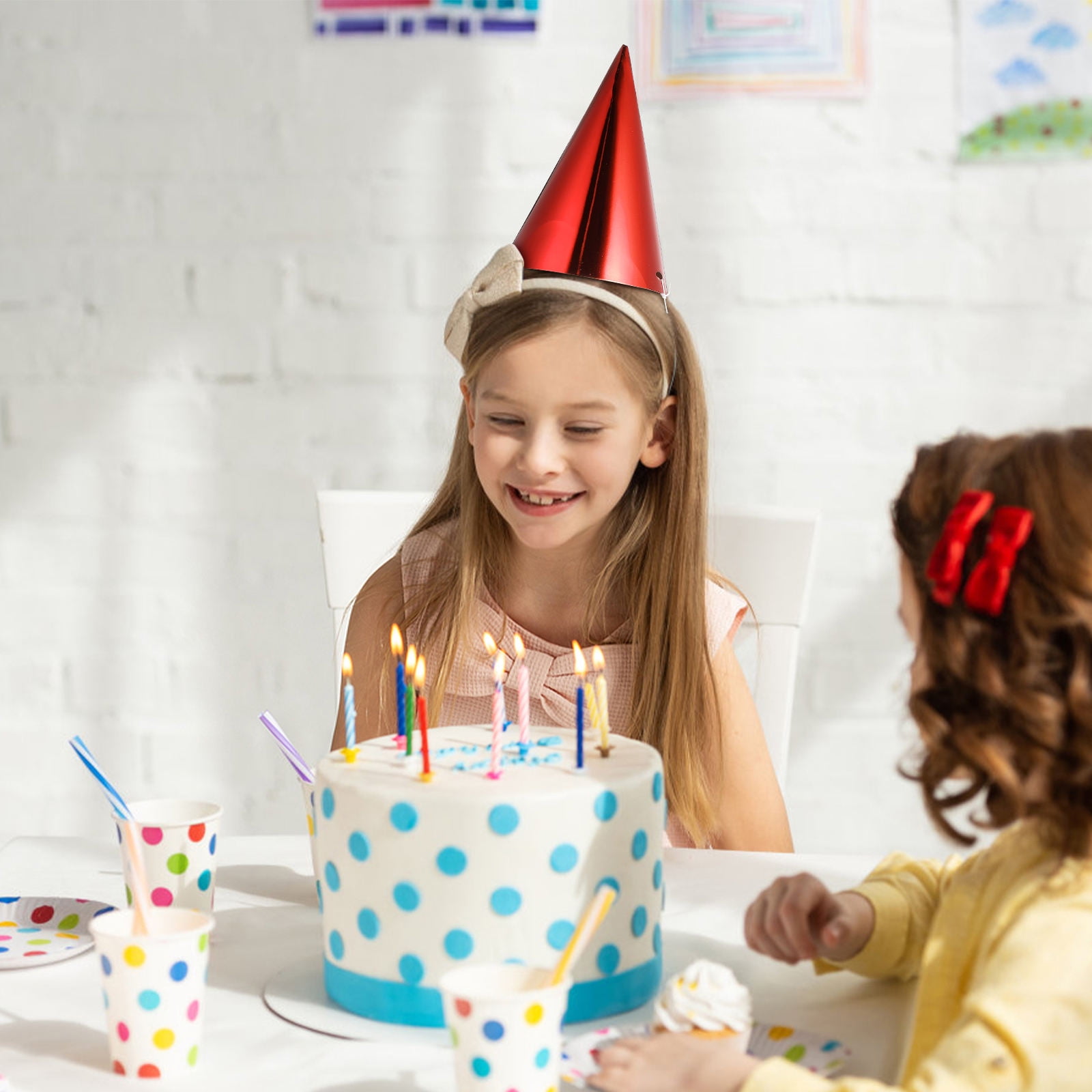 FUTUREORYY 15Pack Funny Party Hats Gold Silver Green Blue Red Paper ...