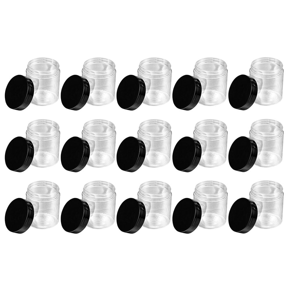 FUTUREORYY 15Pcs Round Plastic Jars with Lids for Wedding Party Favors ...