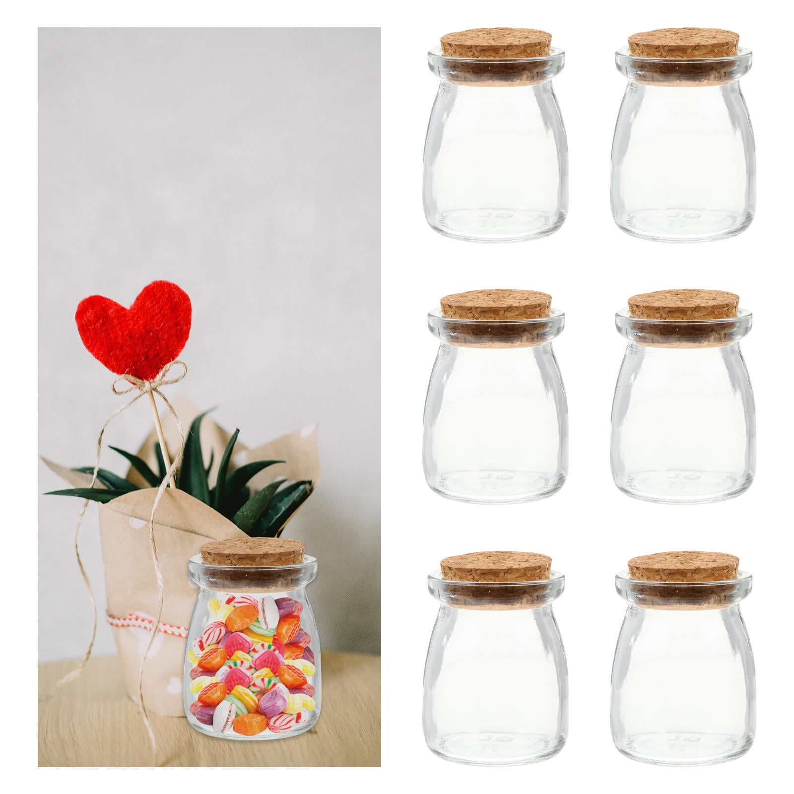 FUTUREORYY 16Pcs Set Tiny Bottles With Lids Glass Round For Wedding ...