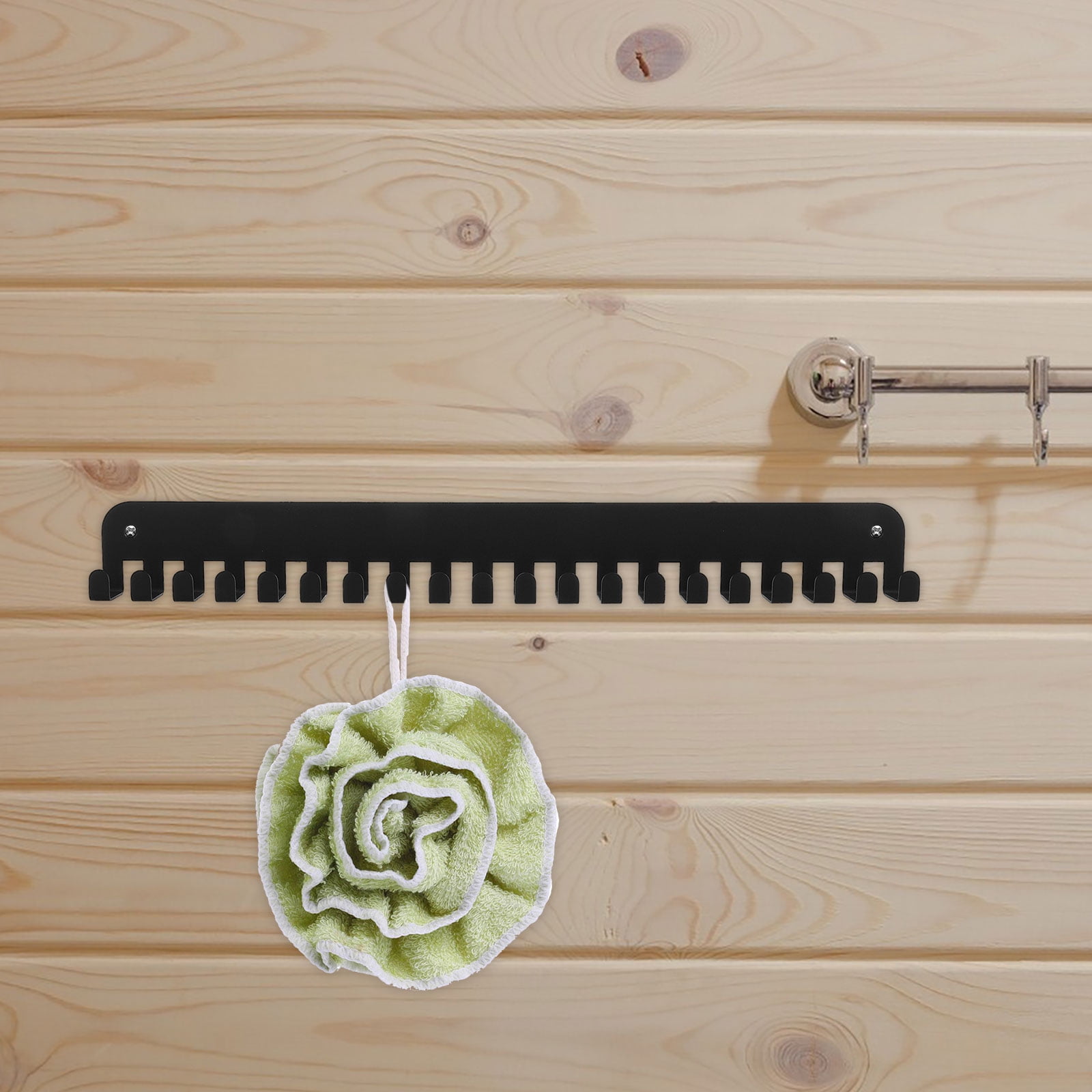 FUTUREORYY 1Pack Medal Hanging Rack Black Iron Wall Mounting Storage ...