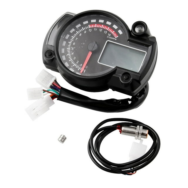 FUTUREORYY 1Pack Motorcycle Tachometer Gauge Square LCD Display Motor ...