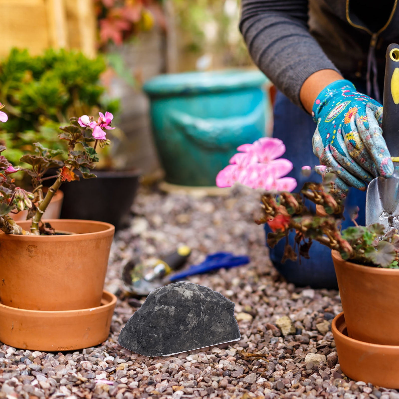 FUTUREORYY 1Pack Waterproof Stone Key Box for Homeowners Outdoor Key ...