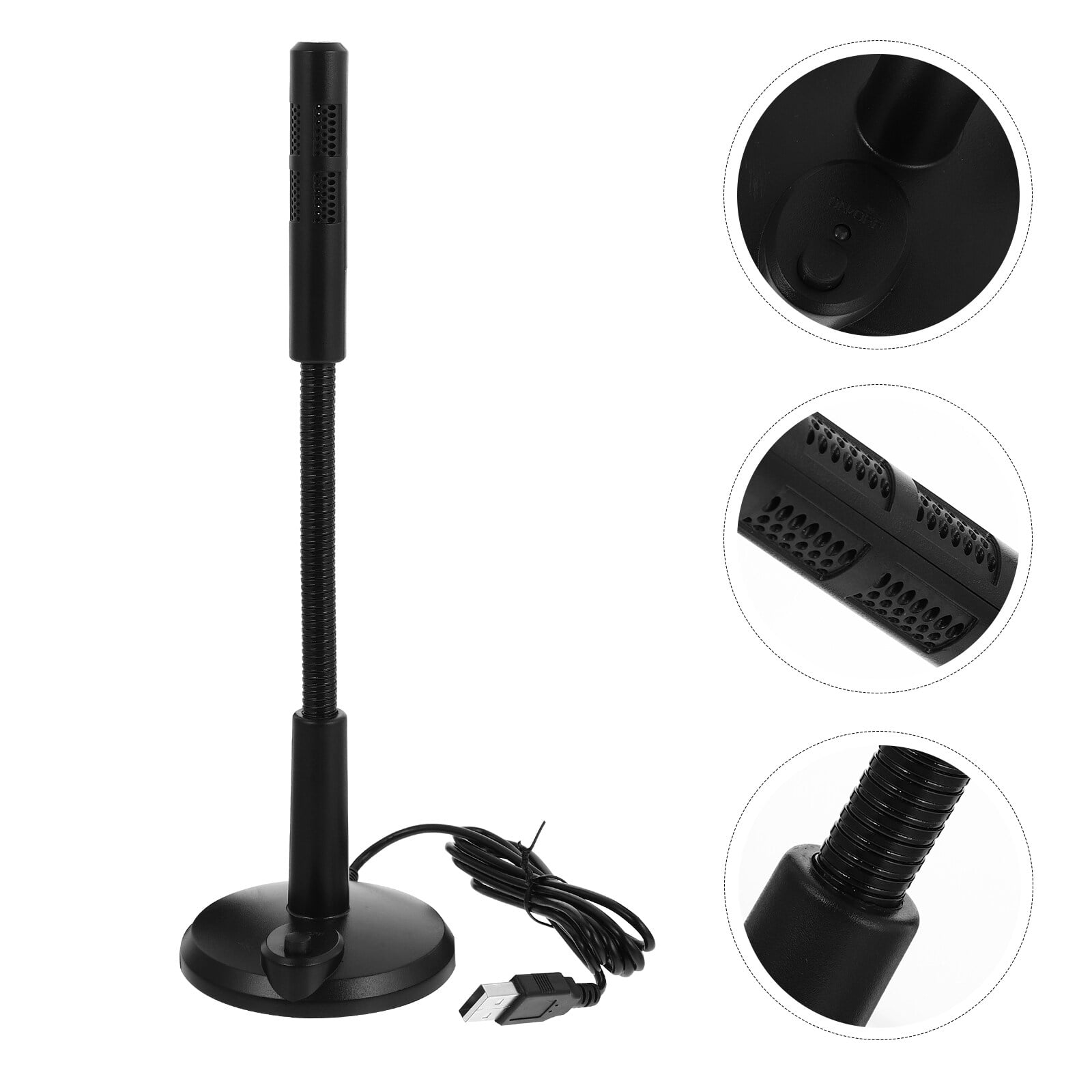 FUTUREORYY 1Pcs Black Mini Plastic Microphone for Voice Chat Recording ...