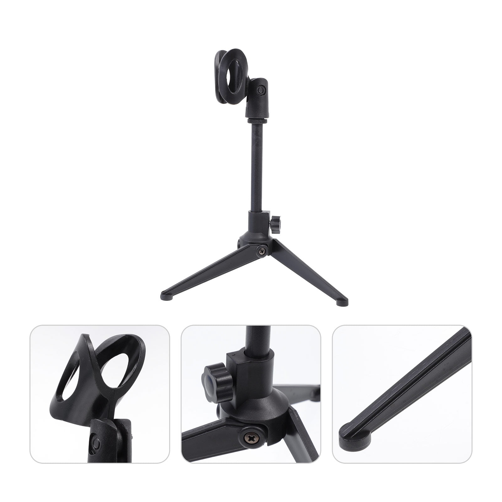 FUTUREORYY 1Pcs Black Plastic Adjustable Microphone Stand for Stable ...