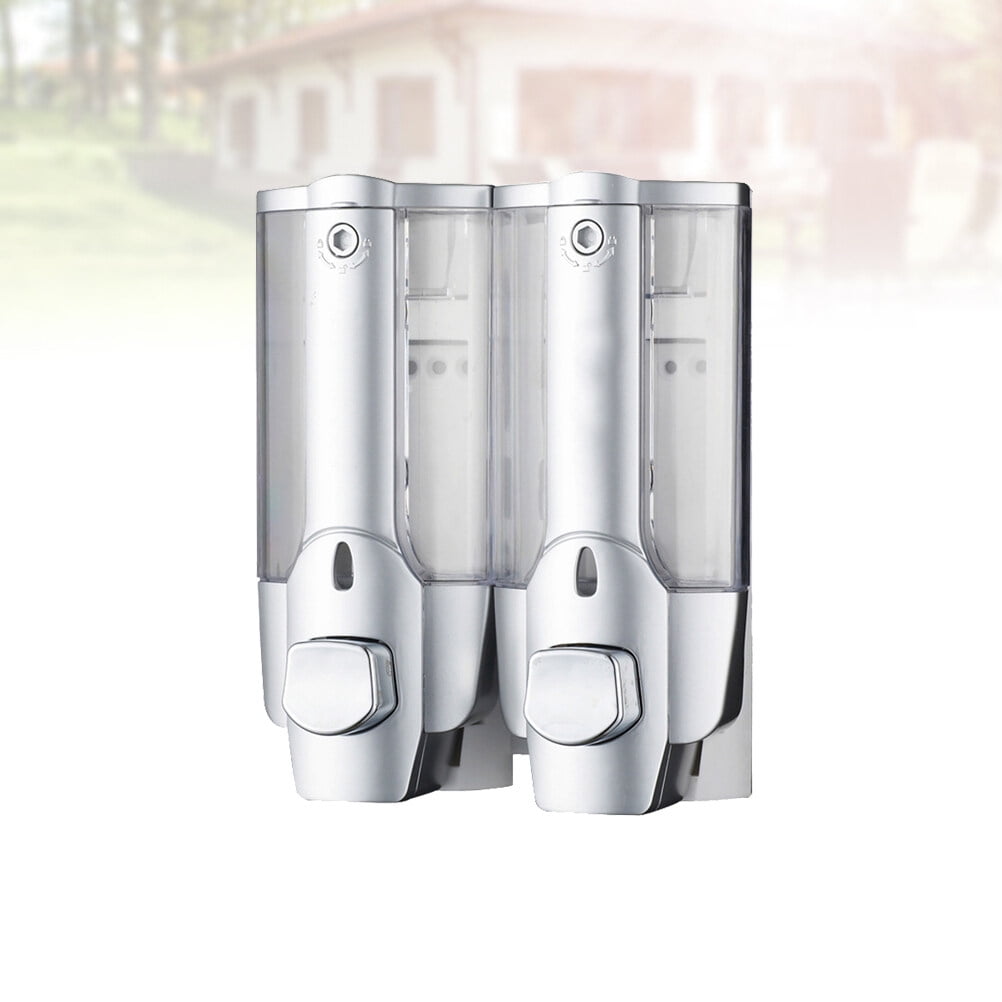 FUTUREORYY 1Pcs Hand Wash Dispenser Silver Rectangular Plastic Abs Wall Mounted Refillable For ...