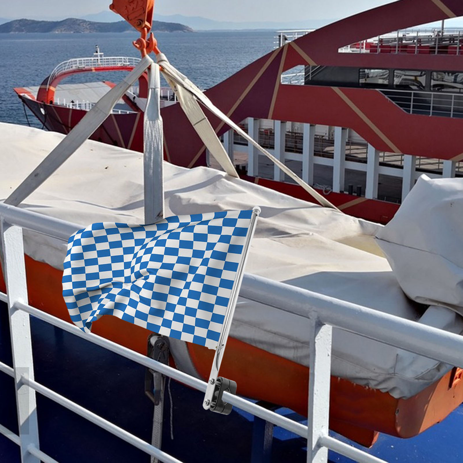 FUTUREORYY 1Pcs Silver Cylindrical Boats Flag Pole for Sailboat and ...