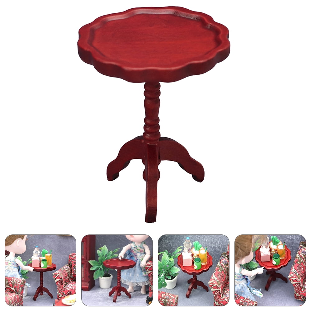 FUTUREORYY 1Pcs Small Wood Coffee Table Red Synthetic Material ...