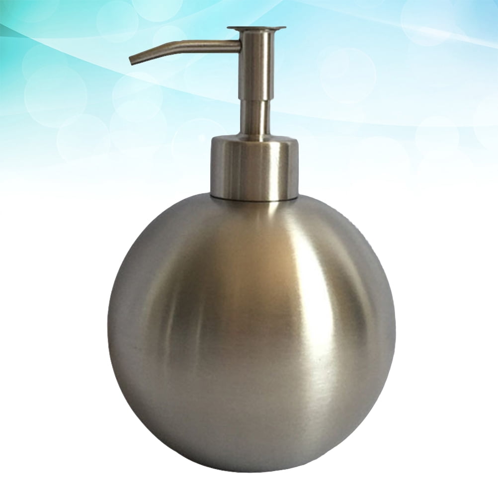 FUTUREORYY 1Pcs Soap Dispenser for Kitchen Silver Stainless Steel Press Pump Dispensing for ...