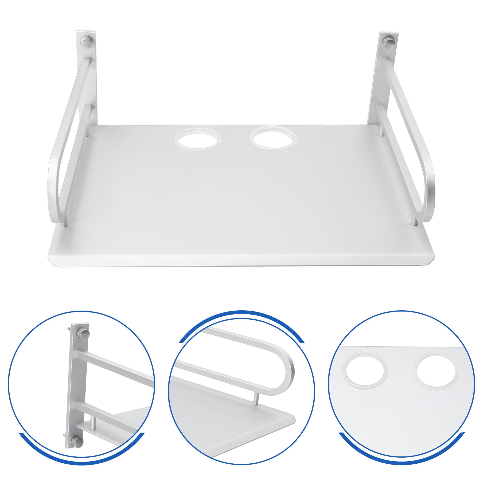 FUTUREORYY 1Pcs Wall Shelf Router Storage Rack Silver Design For ...