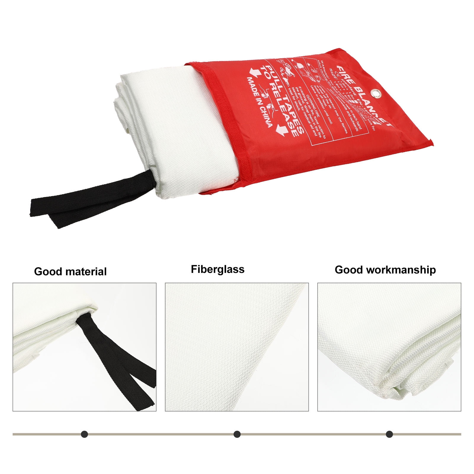 FUTUREORYY 1Set Fiberglass Fire Blanket for Car and Camping 70.9x70.9in ...